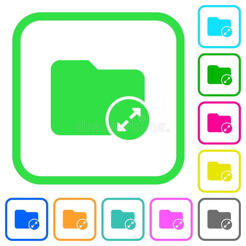 Uncompress Directory Vivid Colored Flat Icons Stock Vector ...