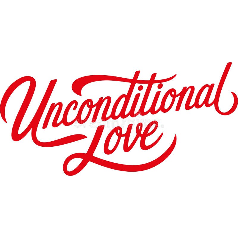 Unconditional Love Typography Design Stock Vector - Illustration of ...