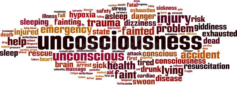 Unconsciousness word cloud stock vector. Illustration of hypoxia ...