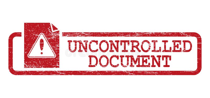 Controlled Document Text Stamp with Red Ink. Stock Vector ...