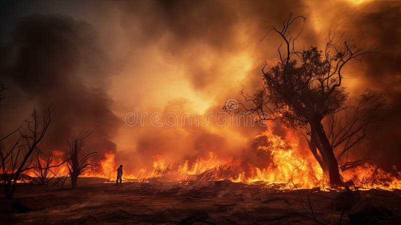 Uncontrolled Forest Fire As a Result of Extreme Hot Summer Temperature ...