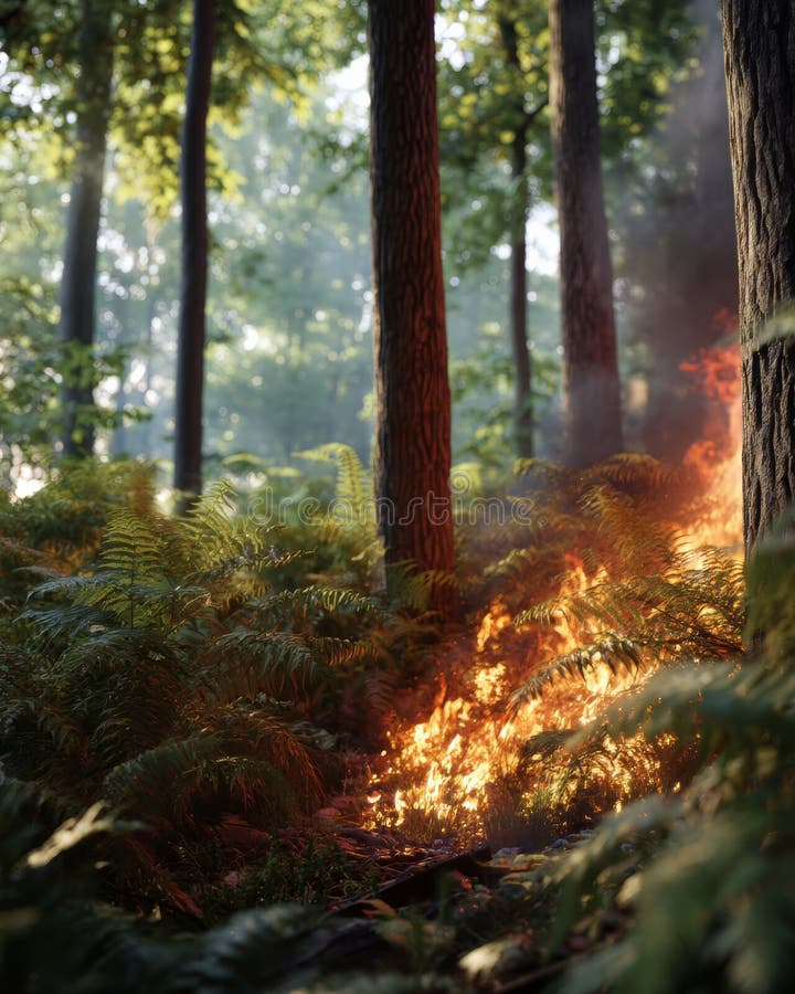 Uncontrolled Forest Fires Rage through Trees Leaving Destruction in ...