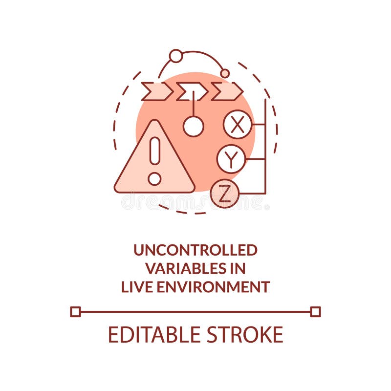 Uncontrolled Variables in Live Environment Red Concept Icon Stock ...
