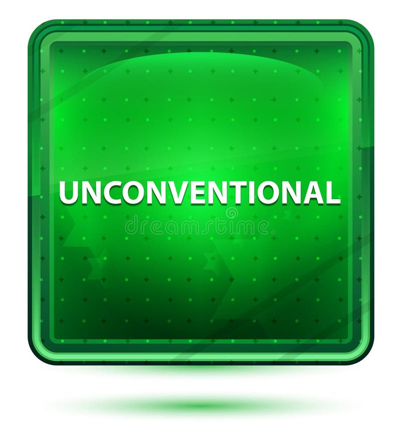 Unconventional Neon Light Green Square Button Stock Illustration ...