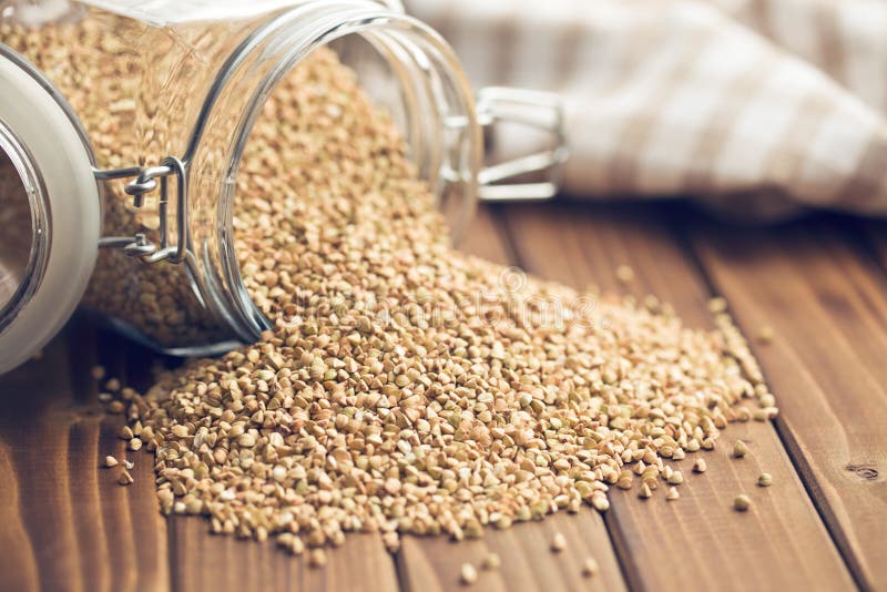 Uncooked Buckwheat Grain in Jar Stock Image - Image of macro, meal ...