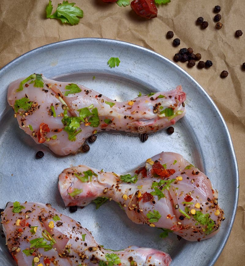 Uncooked Chicken legs stock photo. Image of bones, south - 61632396