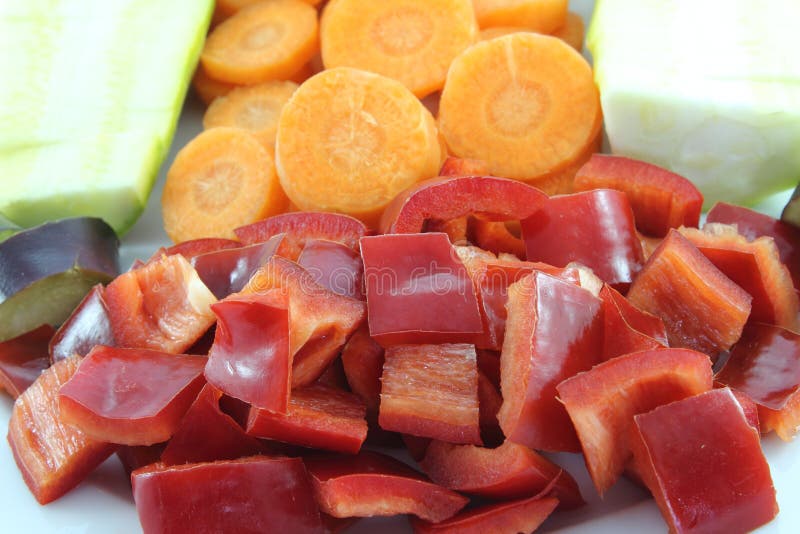 Uncooked Chopped Vegetables Stock Image - Image of pepper, cook: 41867919