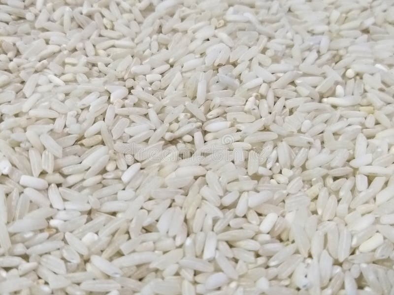 Uncooked Dry White Rice, Top View, Closeup, Macro Stock Image - Image ...