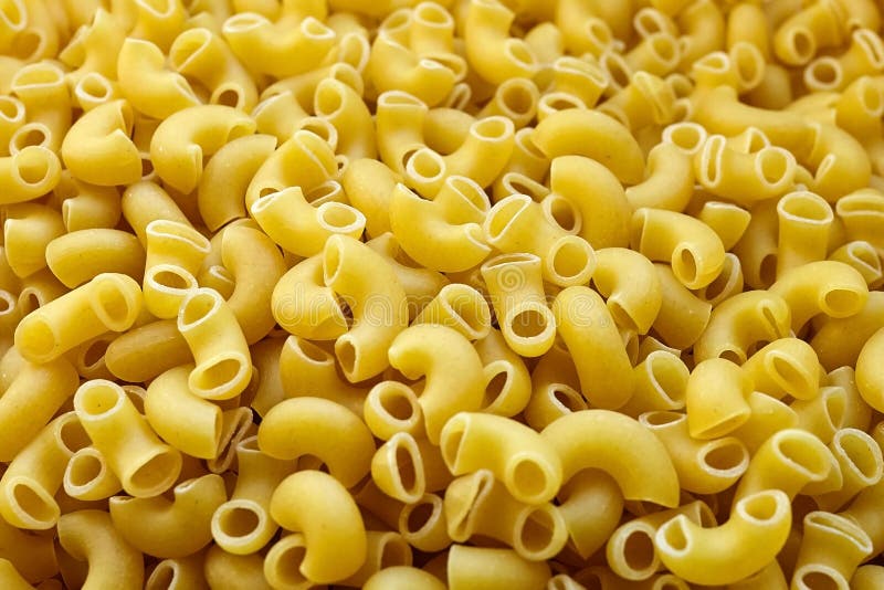 Uncooked Smooth Short Tubes Shape Pasta Also Known As Tubetti Lisci ...