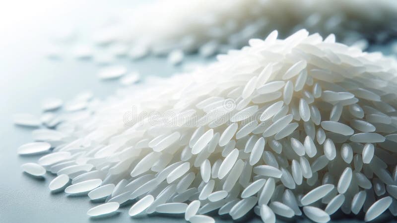 Uncooked Japanese White Rice Stock Illustration - Illustration of paddy ...