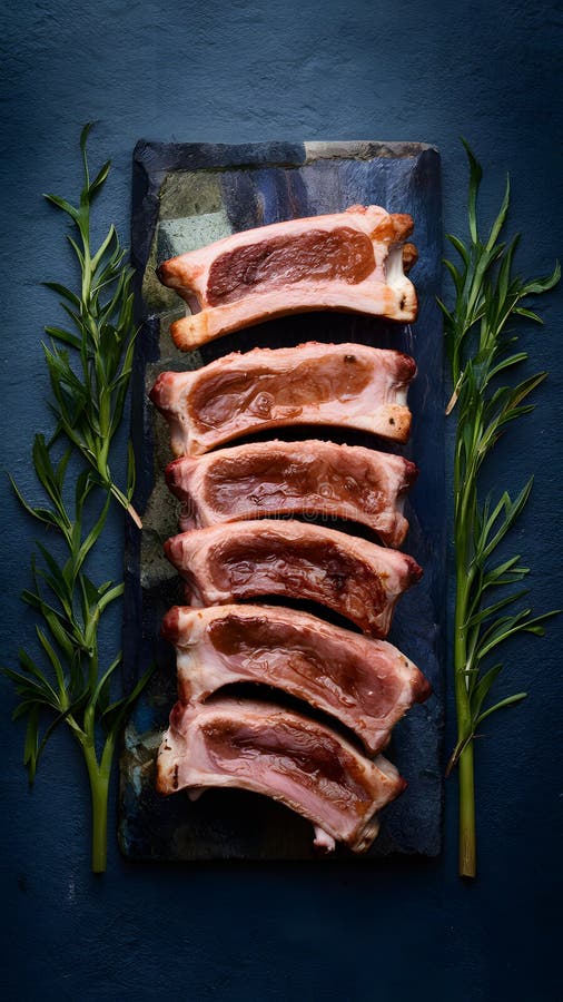 Uncooked Lamb Ribs Arranged on Stone, Mobile Wallpaper Inspiration ...