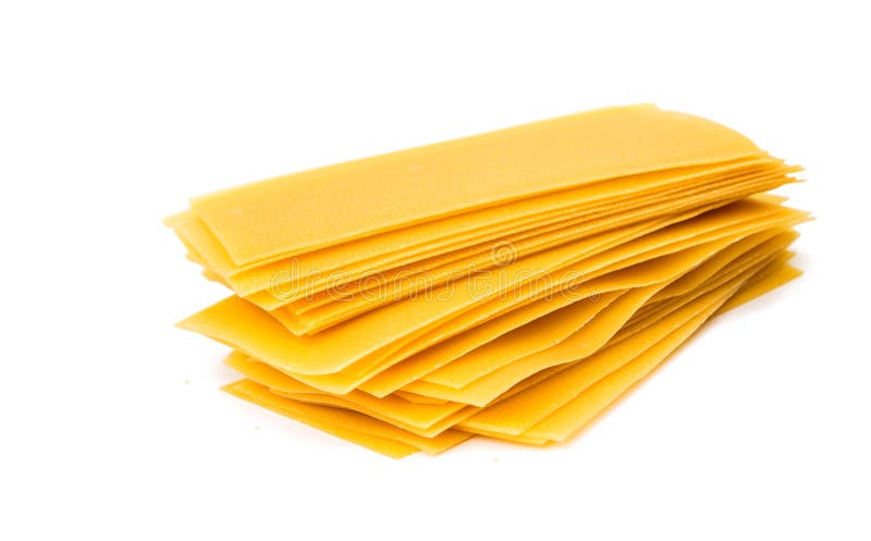 Uncooked Lasagna Pasta Isolated Stock Image - Image of healthy, yellow ...
