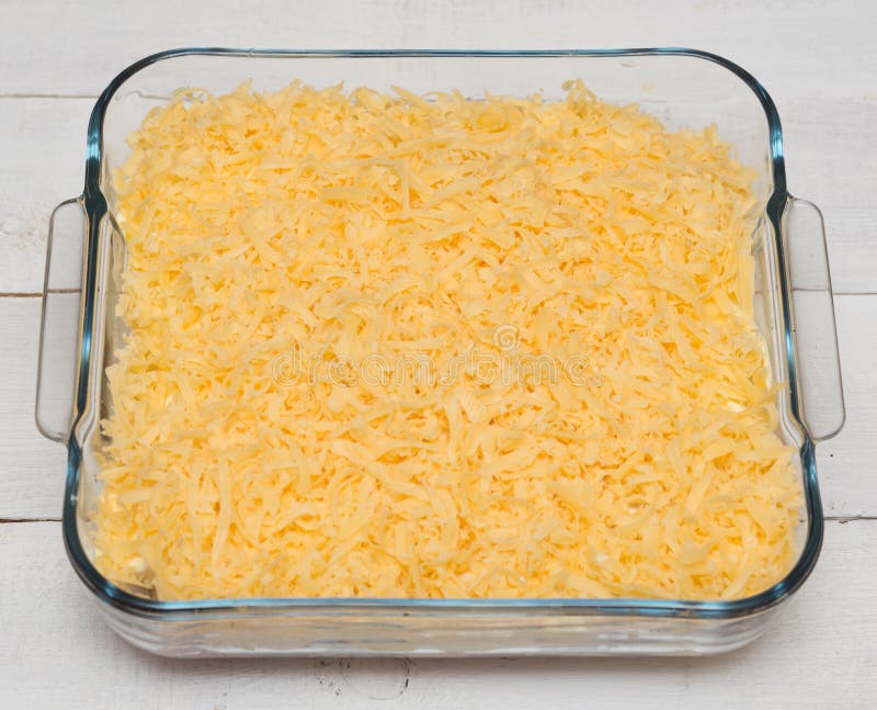 Uncooked lasagna stock photo. Image of container, baking - 246284804
