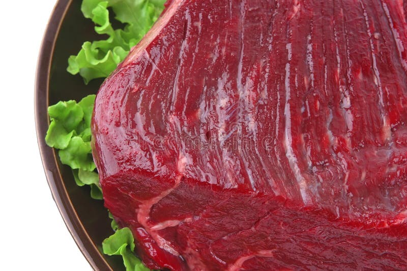 Uncooked meat hanging on stock image. Image of shop, diet - 8661691