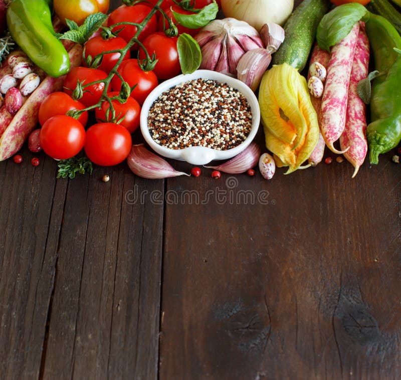 Uncooked Mixed Quinoa with Vegetables Stock Image - Image of colorful ...