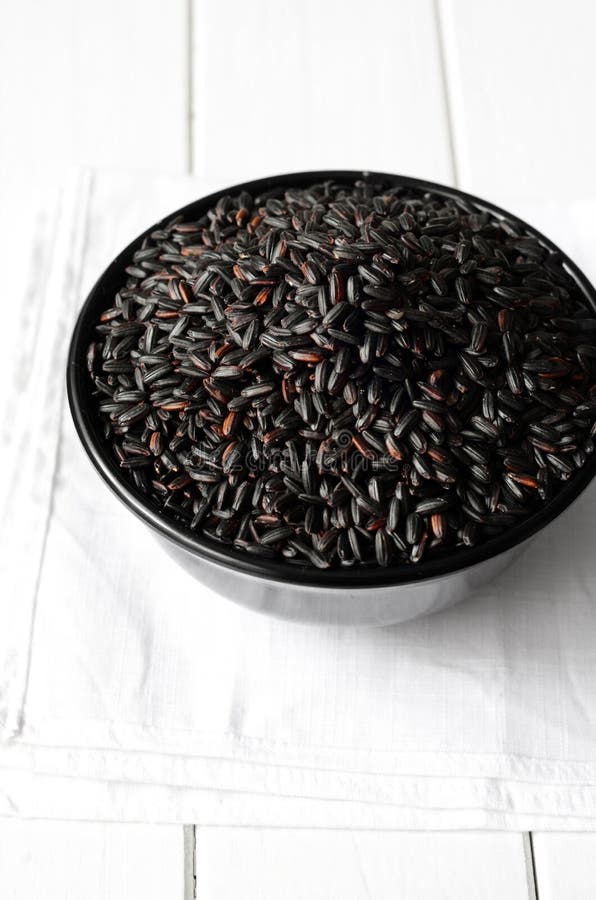 Uncooked, Organic Black Rice Stock Photo - Image of healthy, dark: 66888222