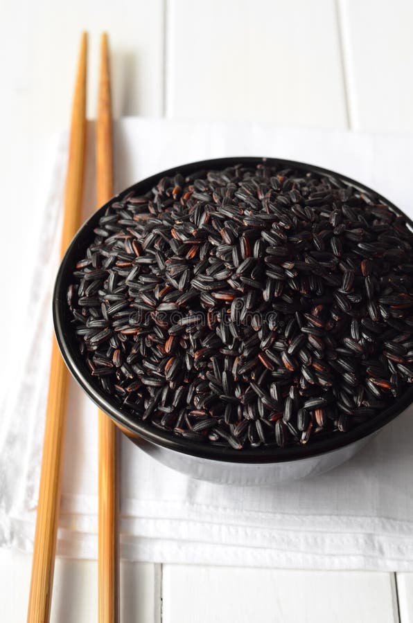 Uncooked, Organic Black Rice Stock Photo - Image of asian, wild: 66888270
