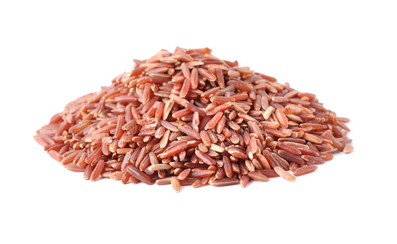 Uncooked Organic Brown Rice Isolated Stock Photo - Image of basmati ...