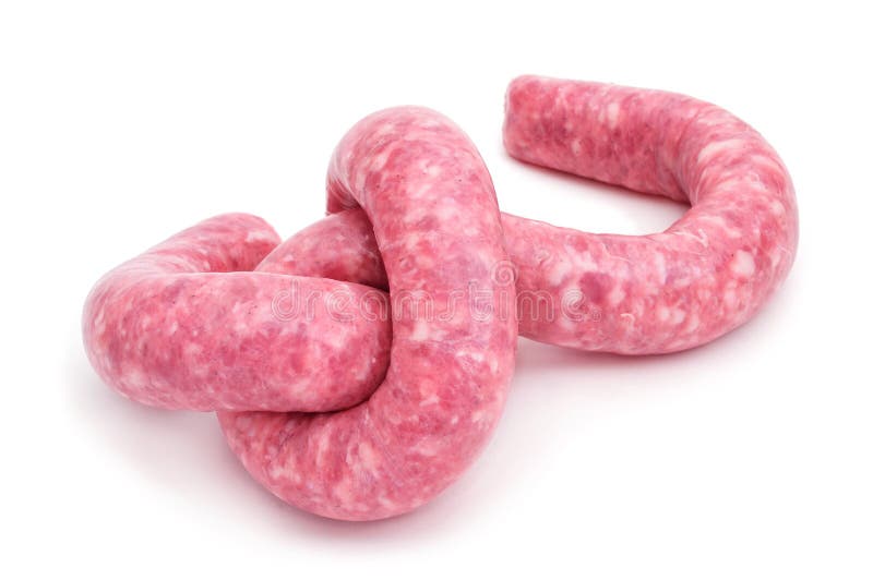 Uncooked pork meat sausage stock image. Image of minced - 46203349