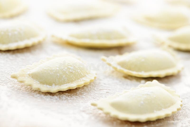 Uncooked ravioli stock image. Image of board, dinner - 16983805
