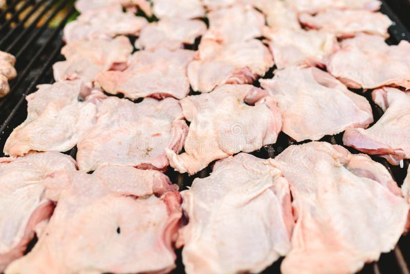 Uncooked Raw Chicken for Roasting on Barbecue during the Holidays Stock ...