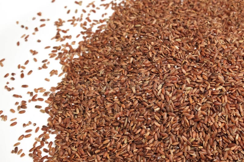 Uncooked Red Rice Wallpaper. Long Brown Rice Surface. Close Up. Grains ...