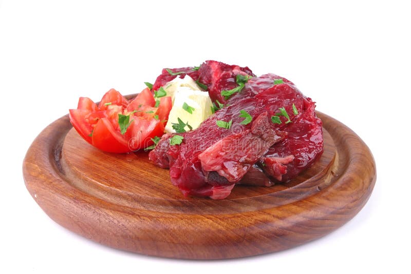 Uncooked small beef chunks stock photo. Image of dinner - 10031800