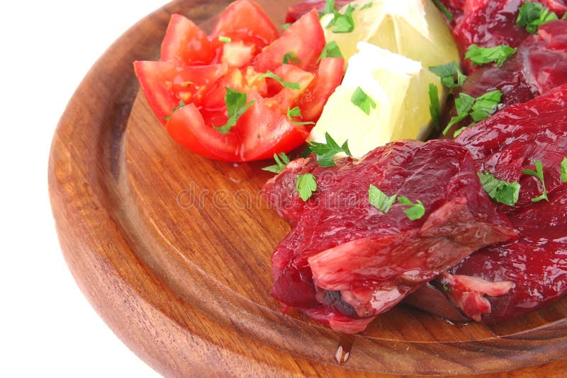 Uncooked small beef chunks stock photo. Image of diet - 10542222