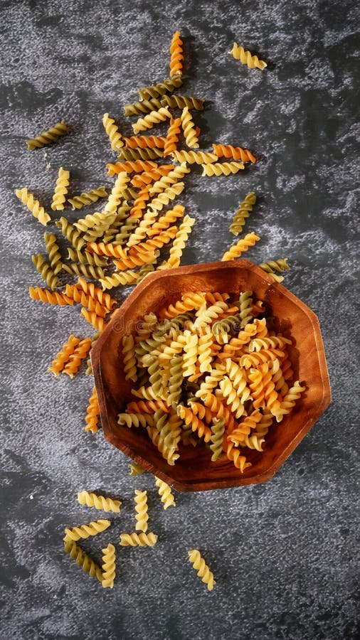 Uncooked Various Types of Pasta, Raw Pasta Set and Tomato, Set, Top ...