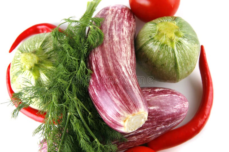 Uncooked Vegetables Served on White Stock Image - Image of purple, life ...