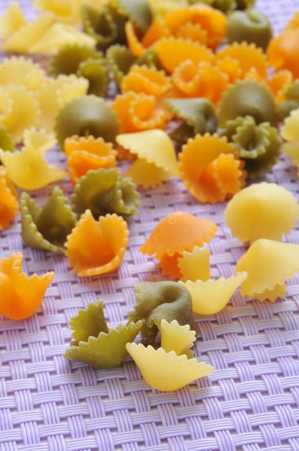 Short-cut Pasta with Spoon in Plastic Container. Stock Photo - Image of ...