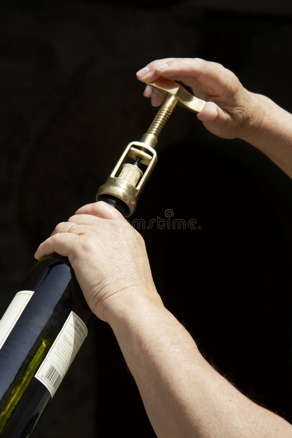 Uncorking stock image. Image of corkscrew, open, opening - 254455