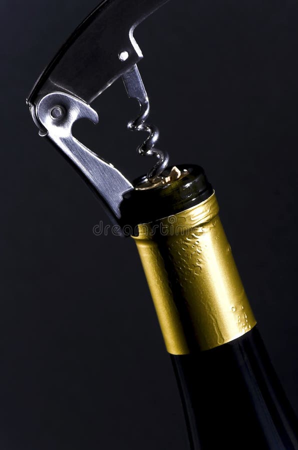 Uncorking a red wine stock image. Image of food, copyspace - 31238115