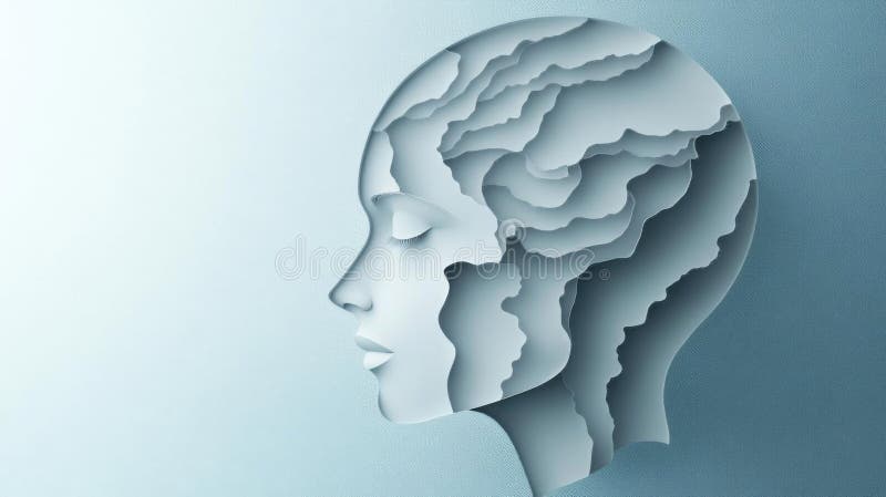 Uncover Layered Mind with Tranquility and Thoughtful Reflection Concept ...