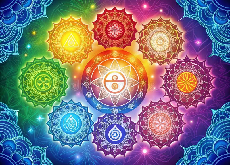 Discover the Seven Chakras a Vibrant Circular Representation of Energy Centers for Wellness and ...