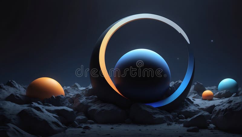 Cosmic Shadows: Dark Mode Elegance Unveiled. AI Generate Stock ...