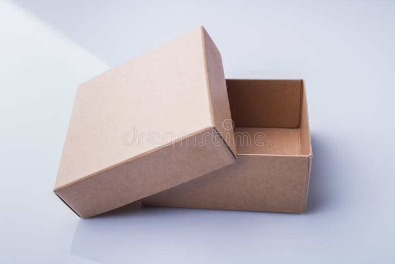 Uncovered Small Cardboard Box. Stock Image - Image of cardboard, cargo ...