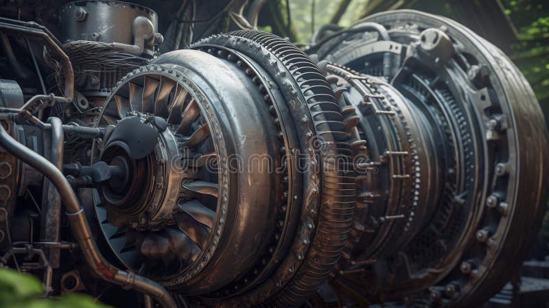Uncovering the Mechanics of Flight - Jet Engine Inside Close-Up View ...