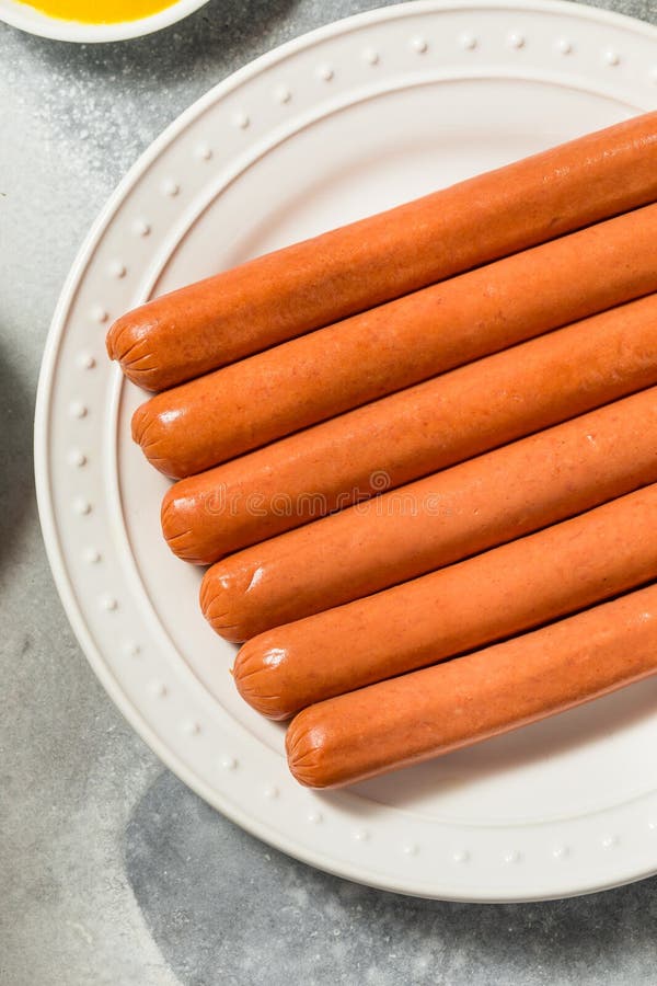 Uncured Uncooked Hot Dogs stock photo. Image of meat - 323769470