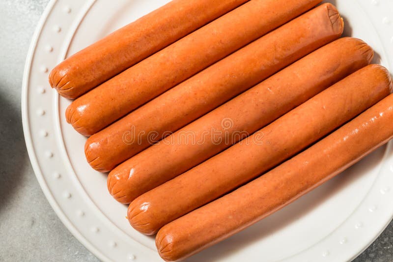 Uncured Uncooked Hot Dogs stock photo. Image of fastfood - 323769482
