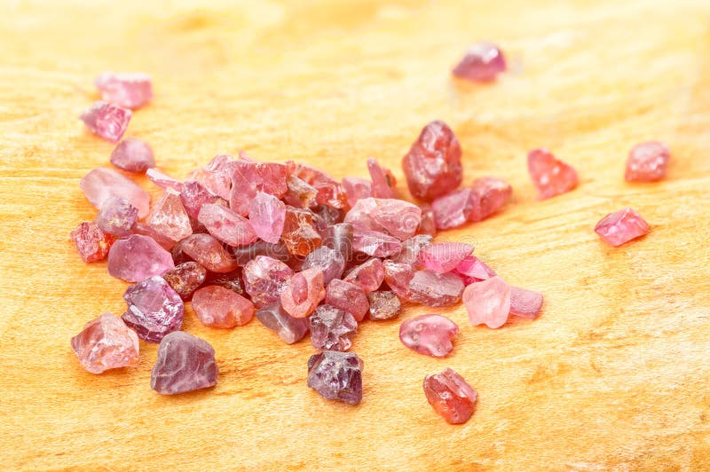 A Pile of Rough Uncut Pink Red Ruby Stock Photo - Image of beauty ...