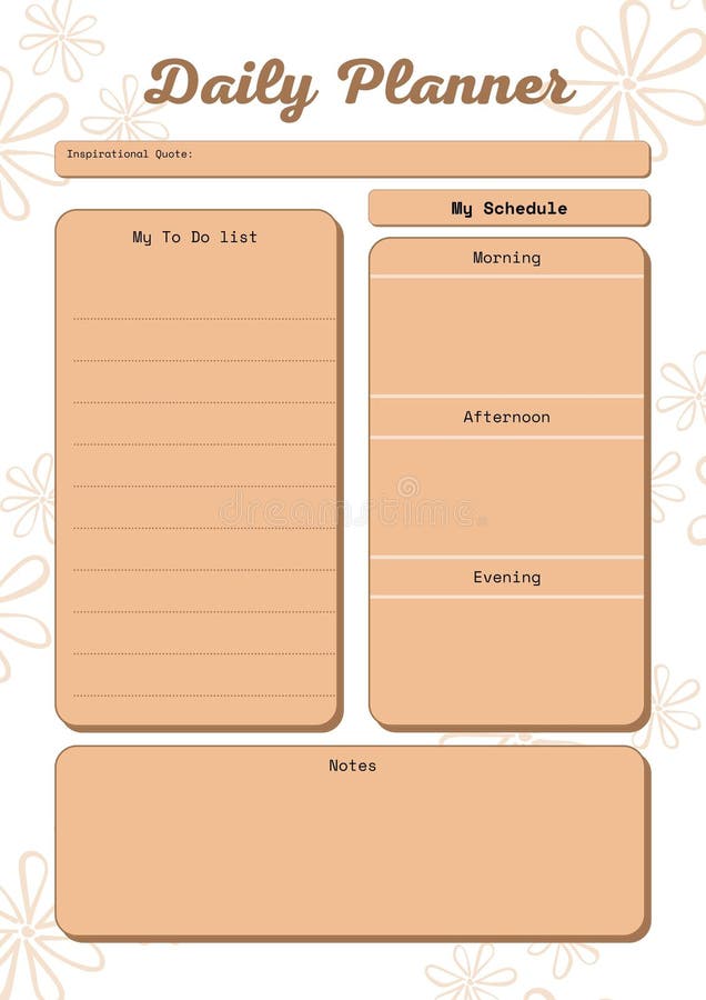 Undated Planner Digital Planning Insert Sheet Printable Page Template ...