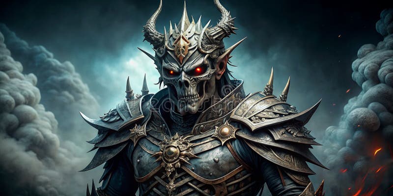 Undead Ancient Demon Warlord Covered with Ironclad Armor AI-Created ...
