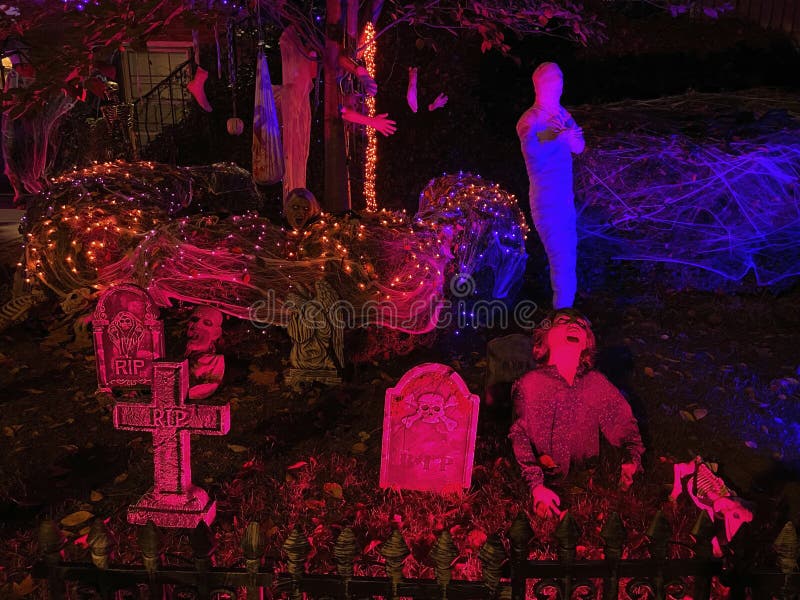 The Undead at Night during Halloween Stock Image - Image of horror ...