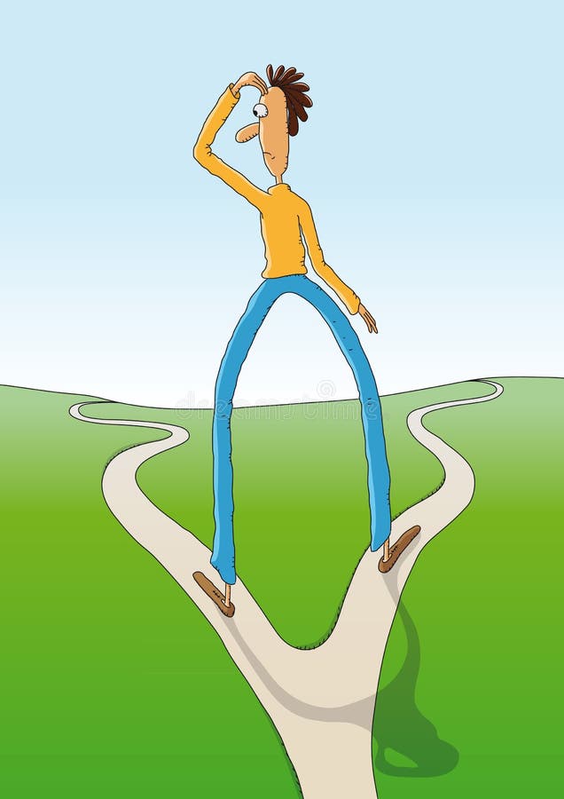 Undecided stock vector. Illustration of decision, road - 24106726