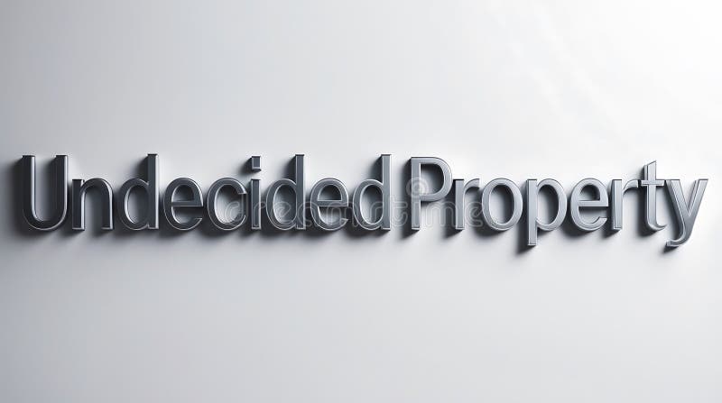 Undecided Property Statement in Sleek Modern Typography on a Light ...