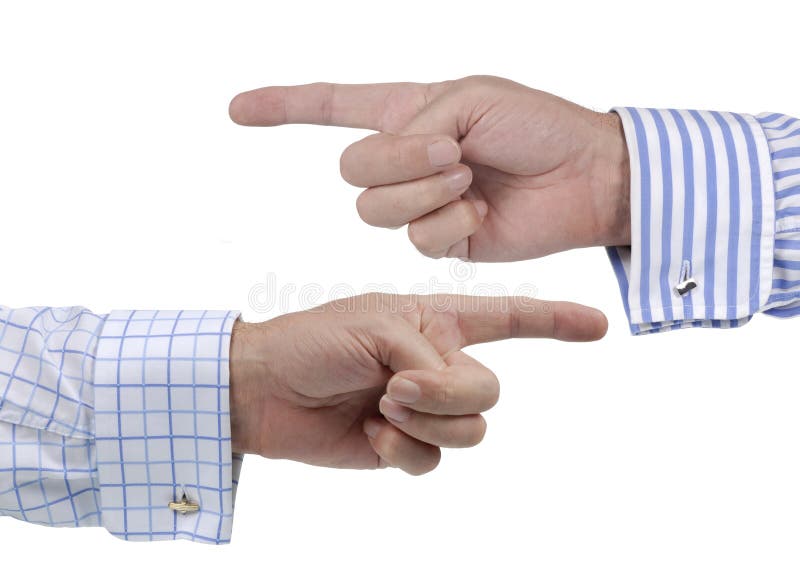 Hand Pointing Two Directions Isolated Stock Image - Image of opposite ...