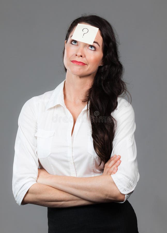 Undecisive business woman stock photo. Image of people - 24555362