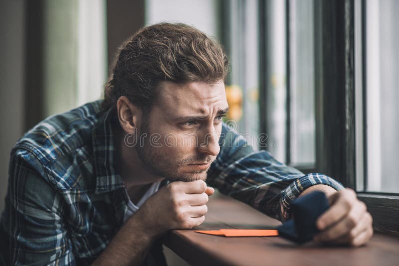 Undecisive Man Doubting on Making the Proposal Stock Image - Image of ...