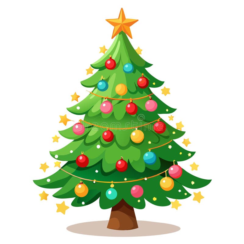 Undecorated Christmas Tree Isolated in Transparent White Background ...